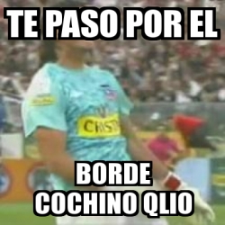 Meme Personalizado - te paso por el borde cochino qlio - 4699390