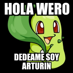 Meme Personalizado - Hola wero Dedeame soy arturin - 4745349