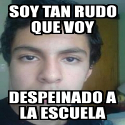 Meme Personalizado - sOY TAN RUDO QUE VOY DESPEINADO A LA ESCUELA - 6593862