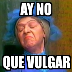 Meme Personalizado - Ay no Que vulgar - 9953414